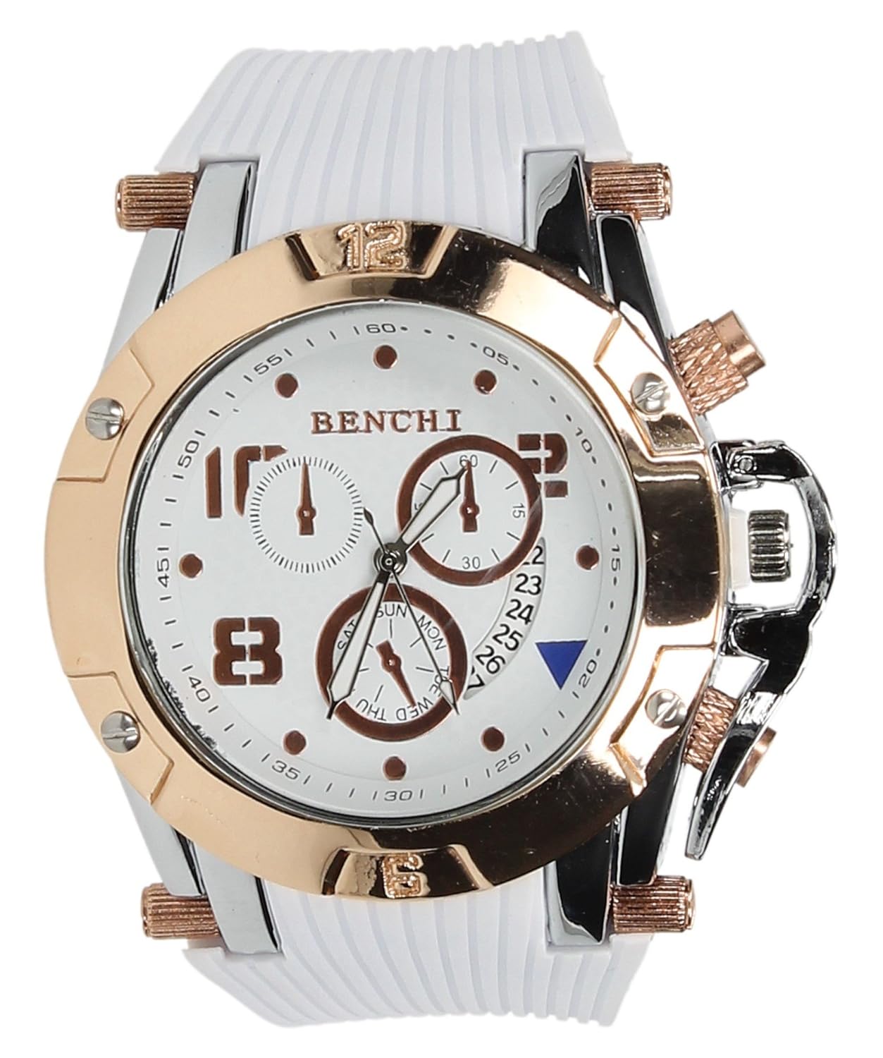 Benchi Silicone Strap Ladies Fashion Chronograph Look Womens Statement ...