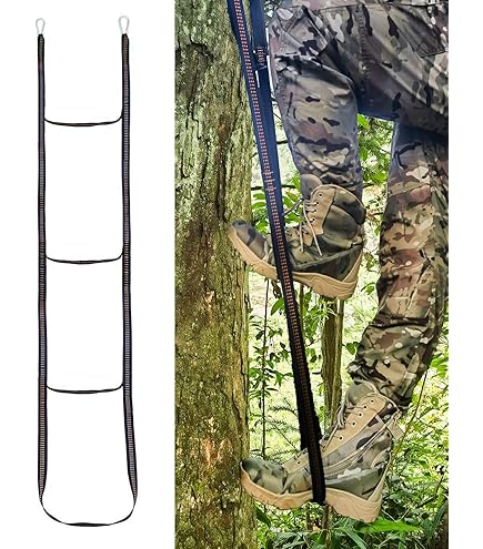 Rope Ladder 3-Step Hunting Climbing Aider - Portable Webbing For Tree ...