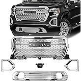 Amazon.com: VLINCAR Grille Set 4pcs Compatible with GMC Sierra 1500 AT4 ...