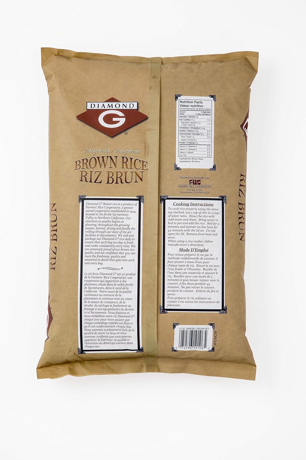 Diamond G Brown Rice Nutrition Facts at Werner Taylor blog