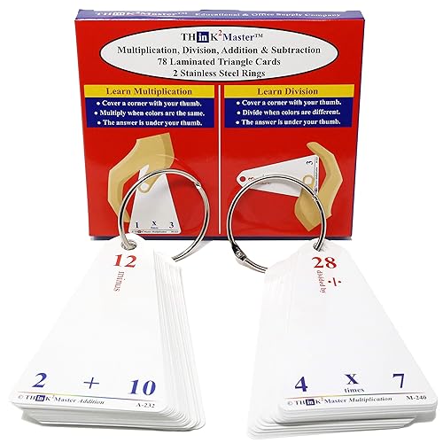Think2Master Premium Laminated Multiplication Division Addition ...