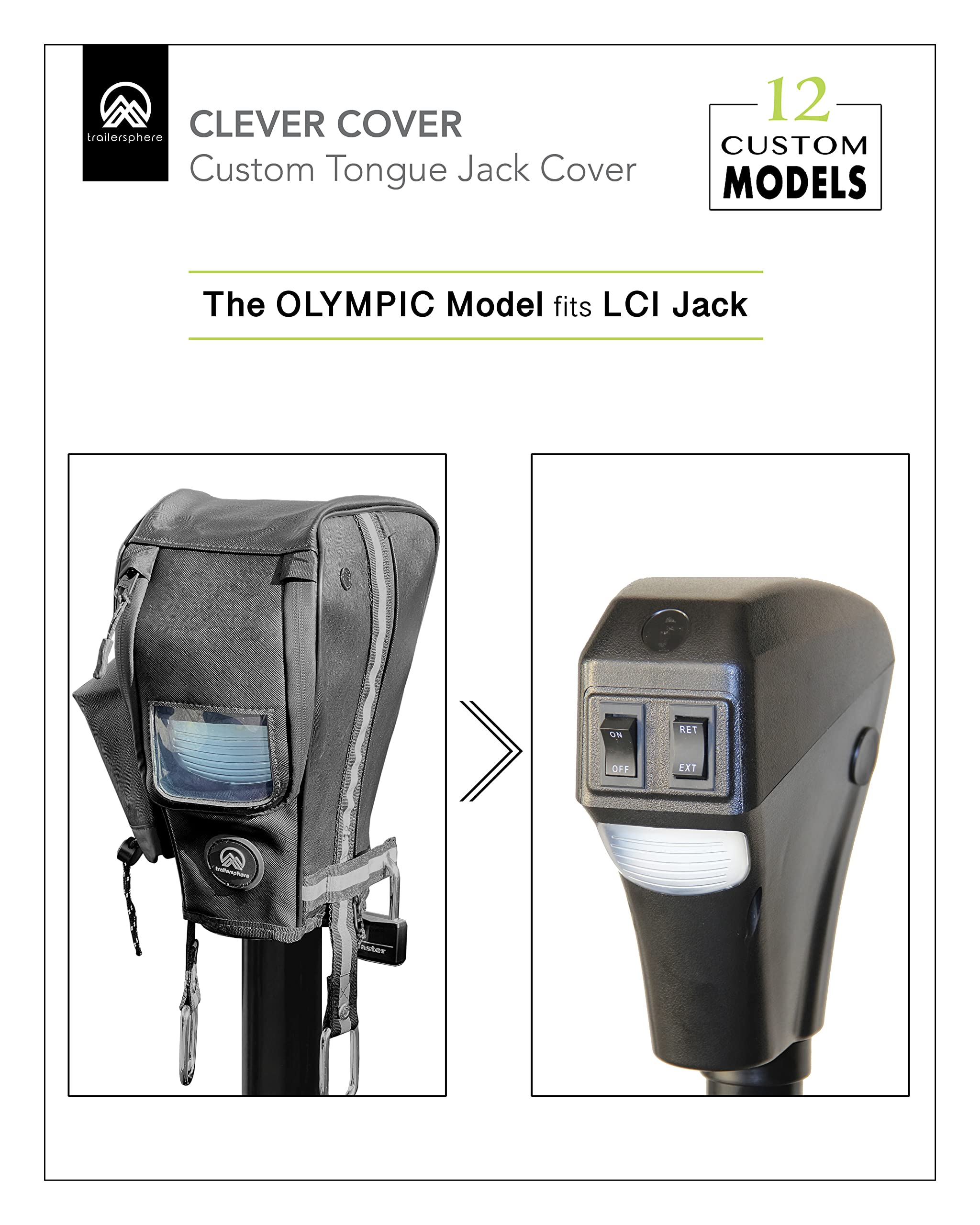 Mua Clever Cover for LCI Jack by Trailersphere Custom Electric Tongue ...