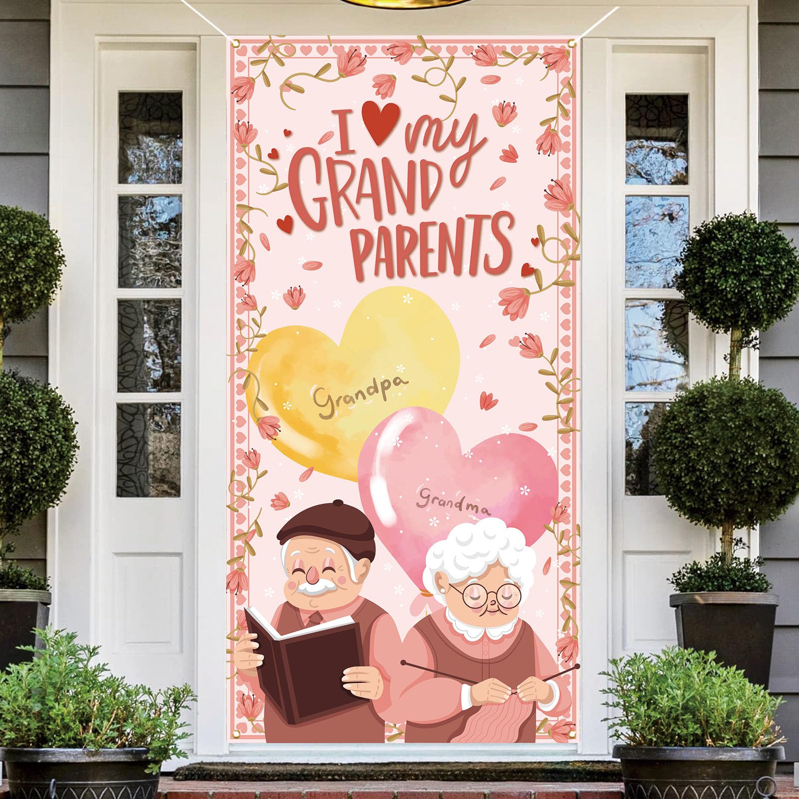 Happy Grandparents Day Door Cover I Love My Grandparents Porch Sign ...