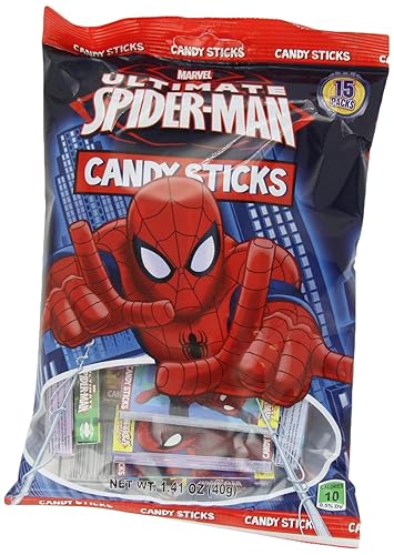 Amazon.com : World Confections Spiderman Candy (15-Sticks), 12-Count ...