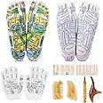 Amazon.com: Worive Reflexology Socks Set with Gloves Tools, 2 Pairs ...