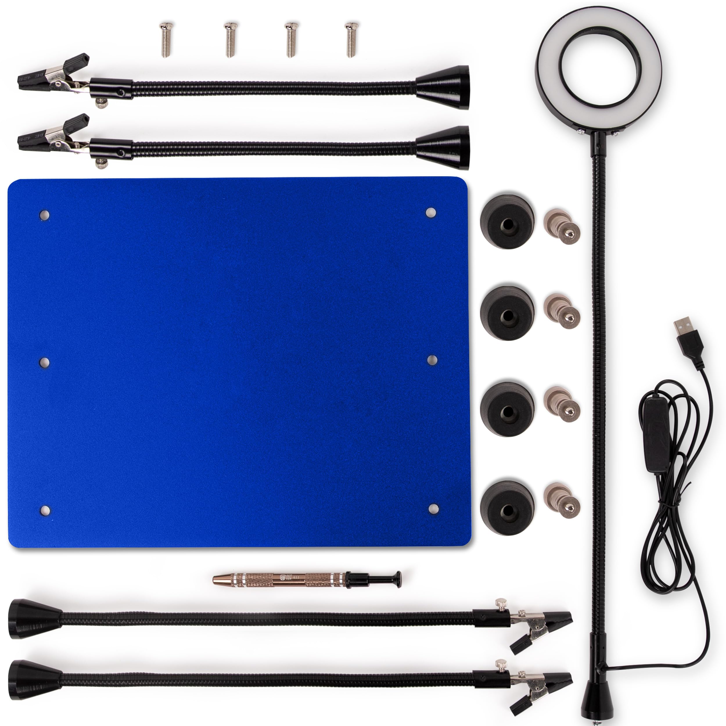 Helping Hands Soldering Station – Magnetic Base With 4 Flexible Arms ...