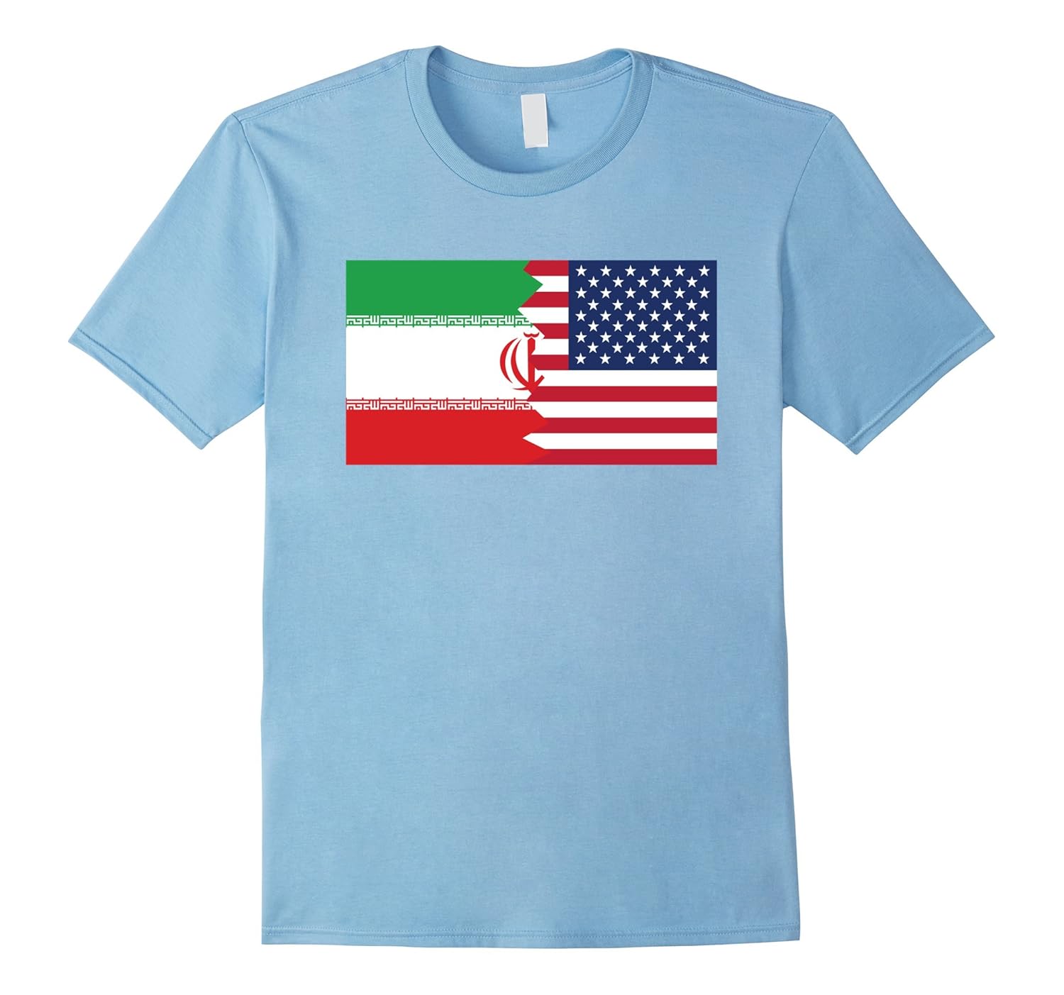 Iranian American Half Iran Half America Flag T-Shirt-CL – Colamaga