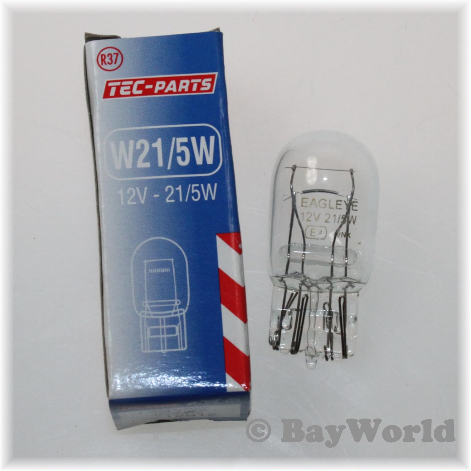 W21/5W 12V KFZ-Birne Glassockel W3x16q Sockel (T20 Weedge): Amazon.de: Auto