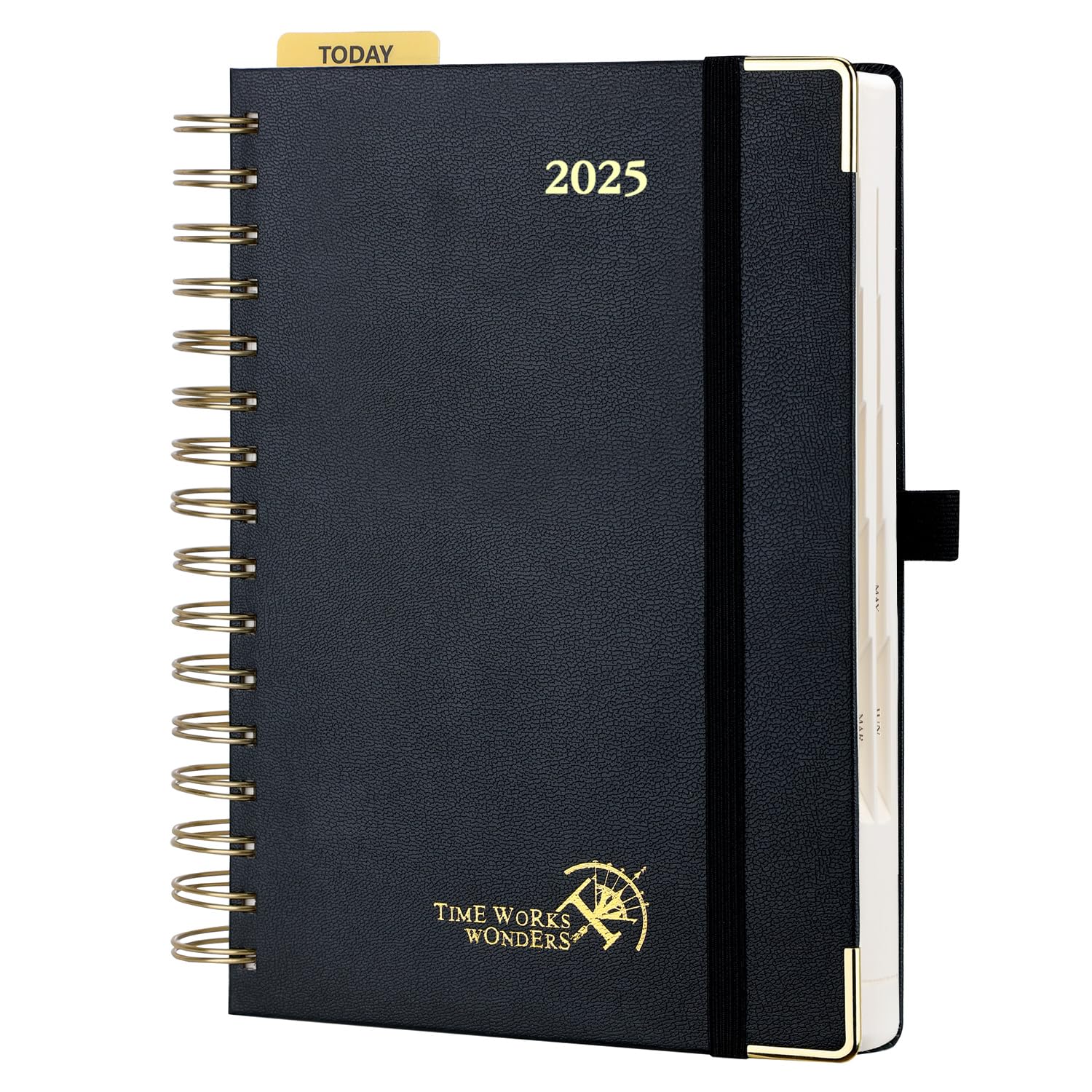 POPRUN 2025 Daily Planner One Page A Day - [8.5" x 5.75" - Wire-Bound ...