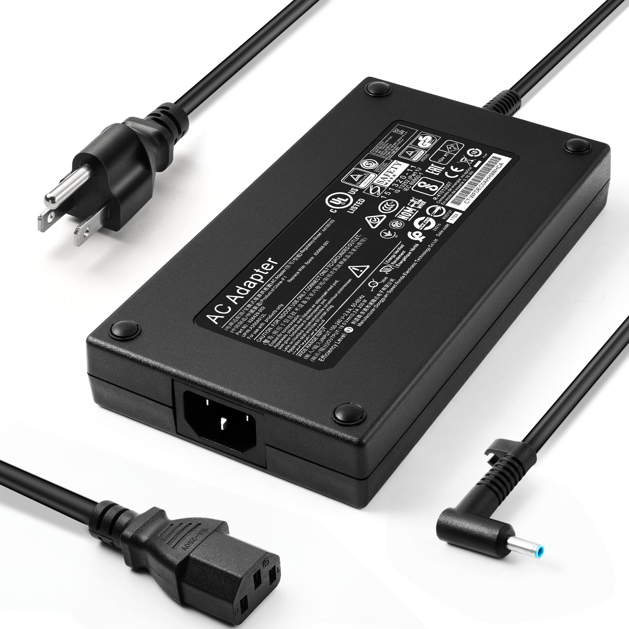 200W Laptop Charger Compatible with HP OMEN Pavilion Gaming Laptop 15 ...