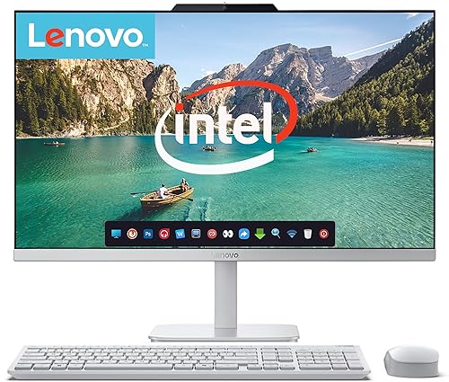 Lenovo All in One Desktop with Intel Ultra-Fast 4-Core CPU| 24 inch ...