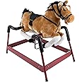 Amazon.com: Spring Rocking Horse Plush Ride on Toy with Adjustable Foot ...