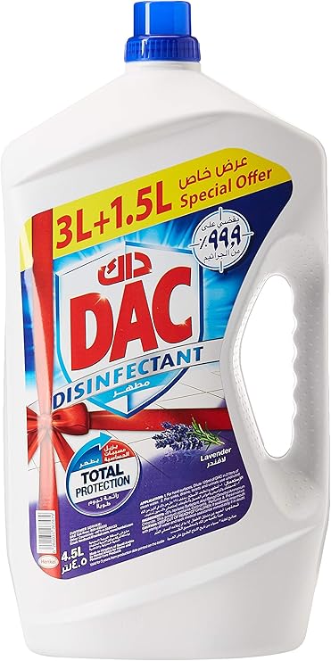 Dac Disinfectant Lavender Floor Cleaner 4.5 liters. Kills 99.9% of ...