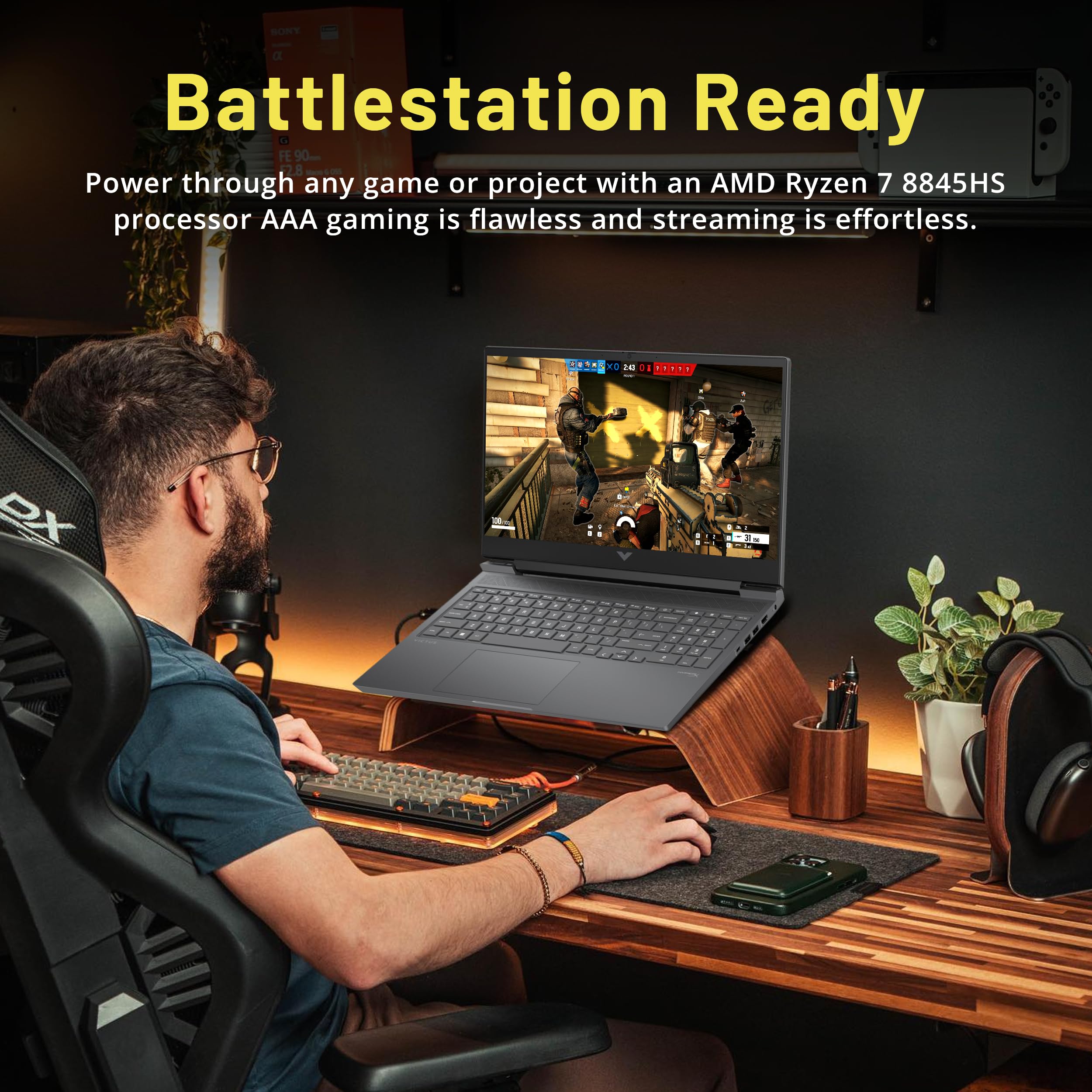Mua HP Victus 16.1" FHD 144Hz Gaming Laptop, AMD Ryzen 7 8845HS, 16GB ...