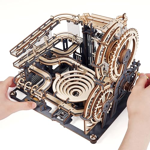 Wood Marble Run ROKR 3D Wooden Puzzles Mechanical Models - DIY Wooden ...