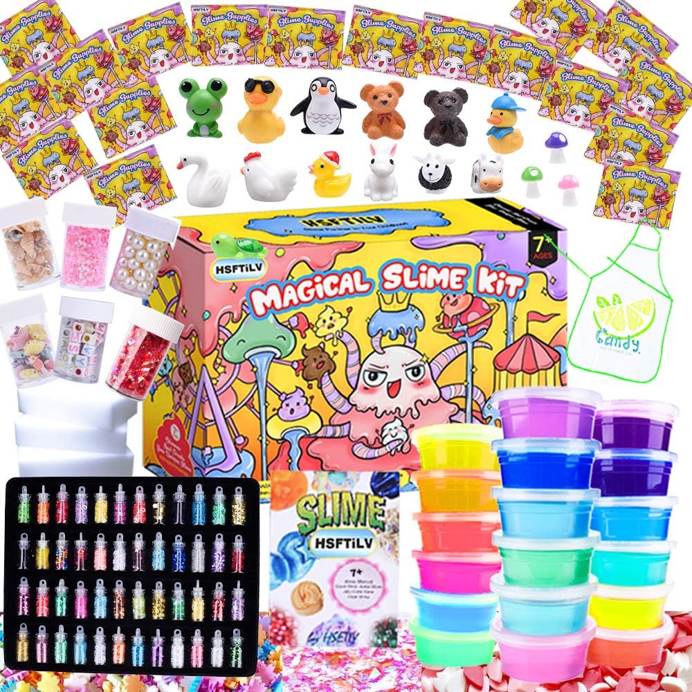 HSFTILV DIY Slime Kit – Slime Supplies Make Your Own Slime, Slime ...