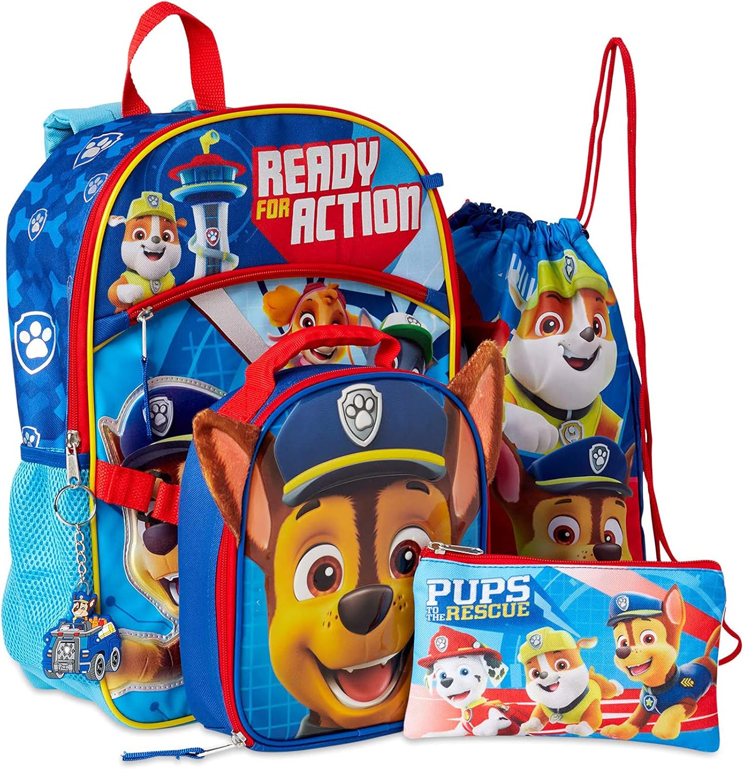 Paw Patrol Ready for Action Chase Rocky Skye Rubble Marshall 5 Piece ...