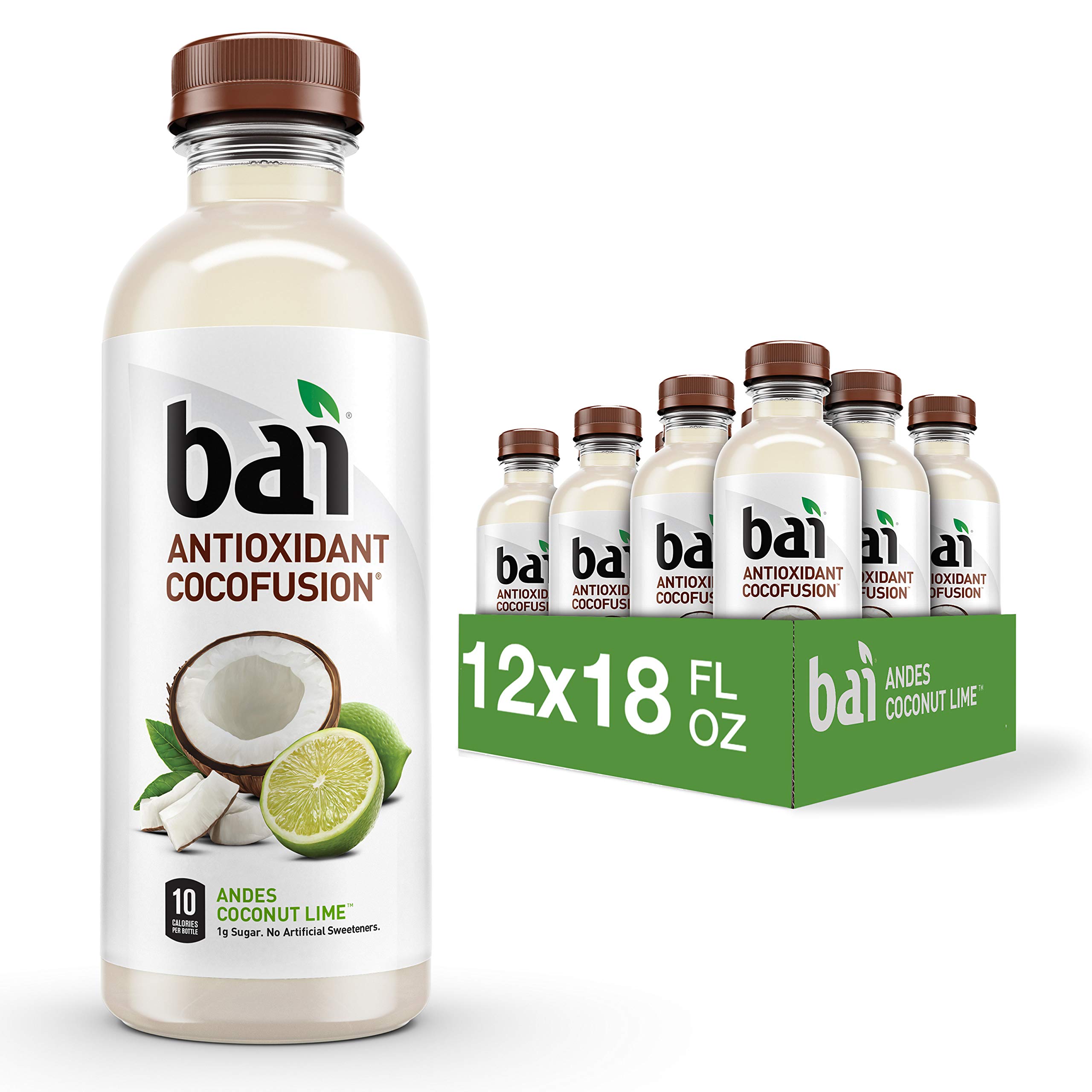 Bai Coconut Flavored Water, Andes Coconut Lime, Antioxidant Infused ...