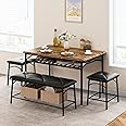 Amazon.com - IDEALHOUSE Dining Table Set for 4, Kitchen Table Set of 4 ...