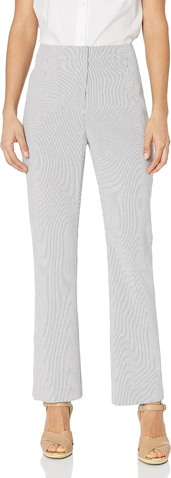 Amazon.com: Kasper Women's Petite Size Pinstripe Seersucker Pant: Clothing