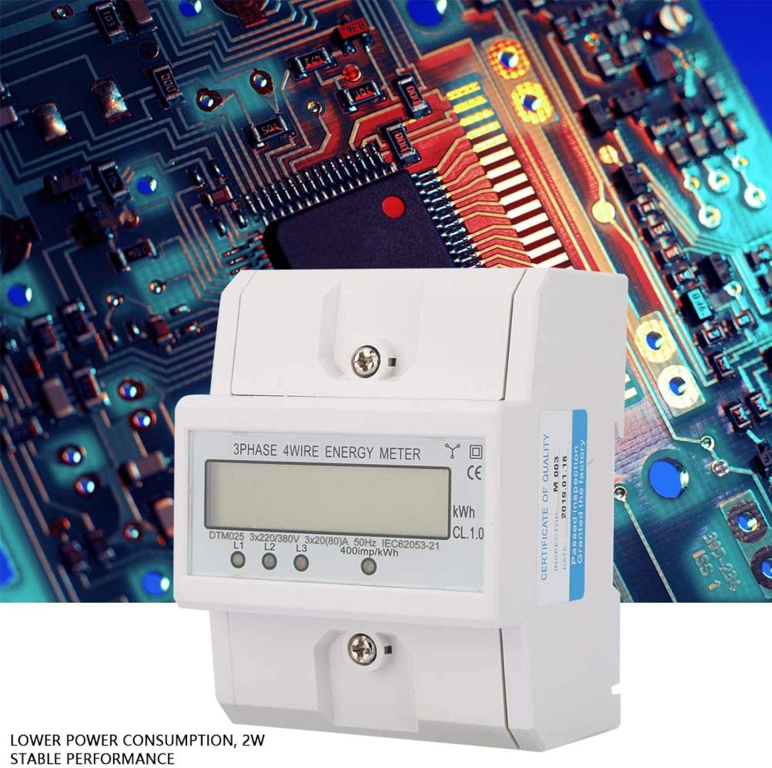 Energy Meter with Digital LCD Display Power Meter Energy Power Kwh ...