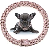 Amazon.com : Rose Gold Link Chain Necklace for Dogs - 27 cm - Tiny ...
