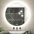 Amazon.com: Keonjinn 28 Inch Round LED Bathroom Mirror with Lights 3 ...