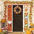 Amazon.com: Tiamon Thanksgiving Door Banners Welcome Autumn Porch Sign ...