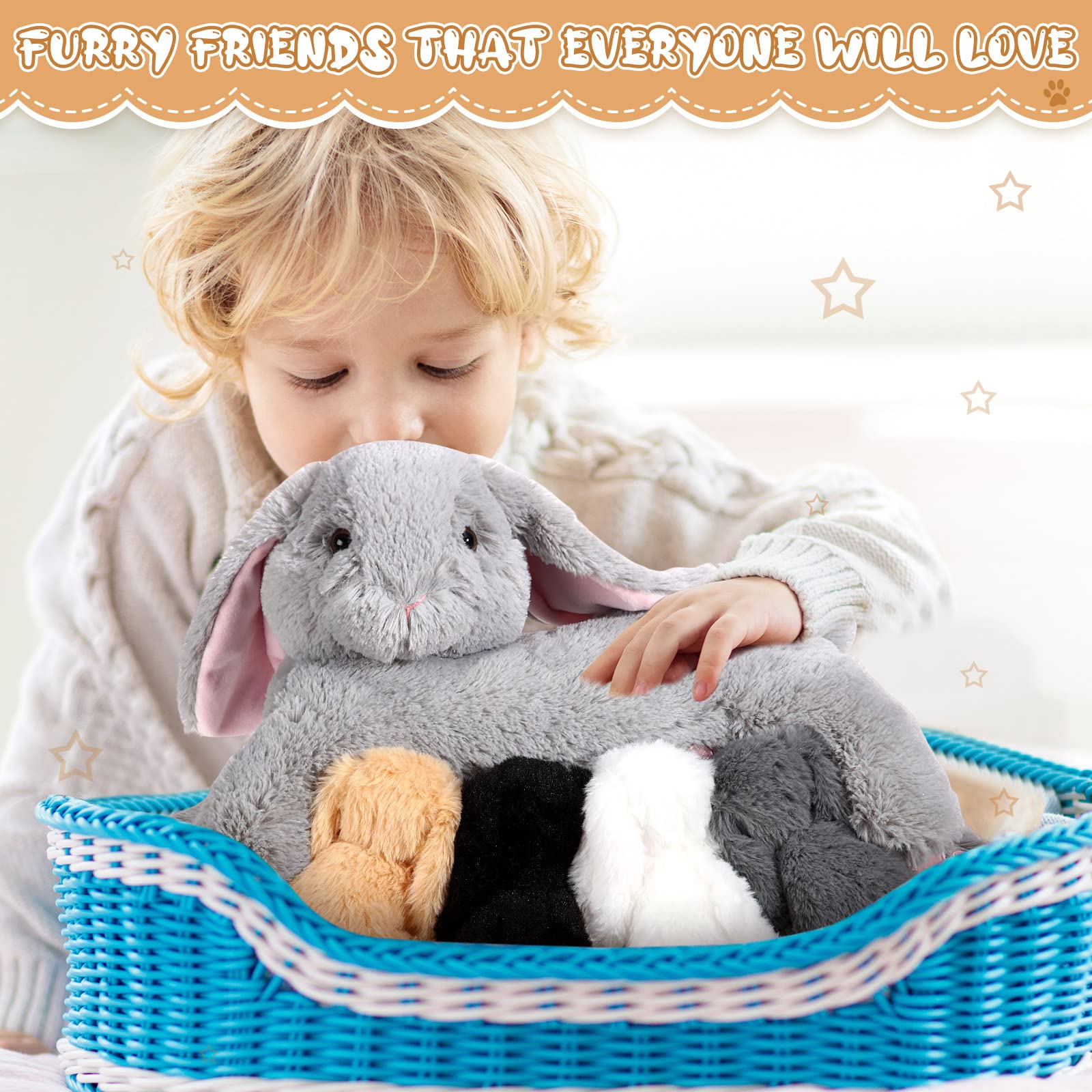 Mua Nursing Bunny Stuffed Animal Plush Toys 15 Inch Plush Bunny Mommy ...