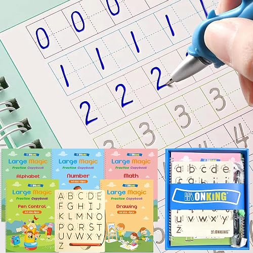 Large Handwriting Magic Grooved Practice Copybook Set: 5-Pack with ...