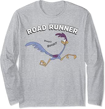 Amazon.com: Looney Tunes Road Runner Distressed Portrait Long Sleeve T ...