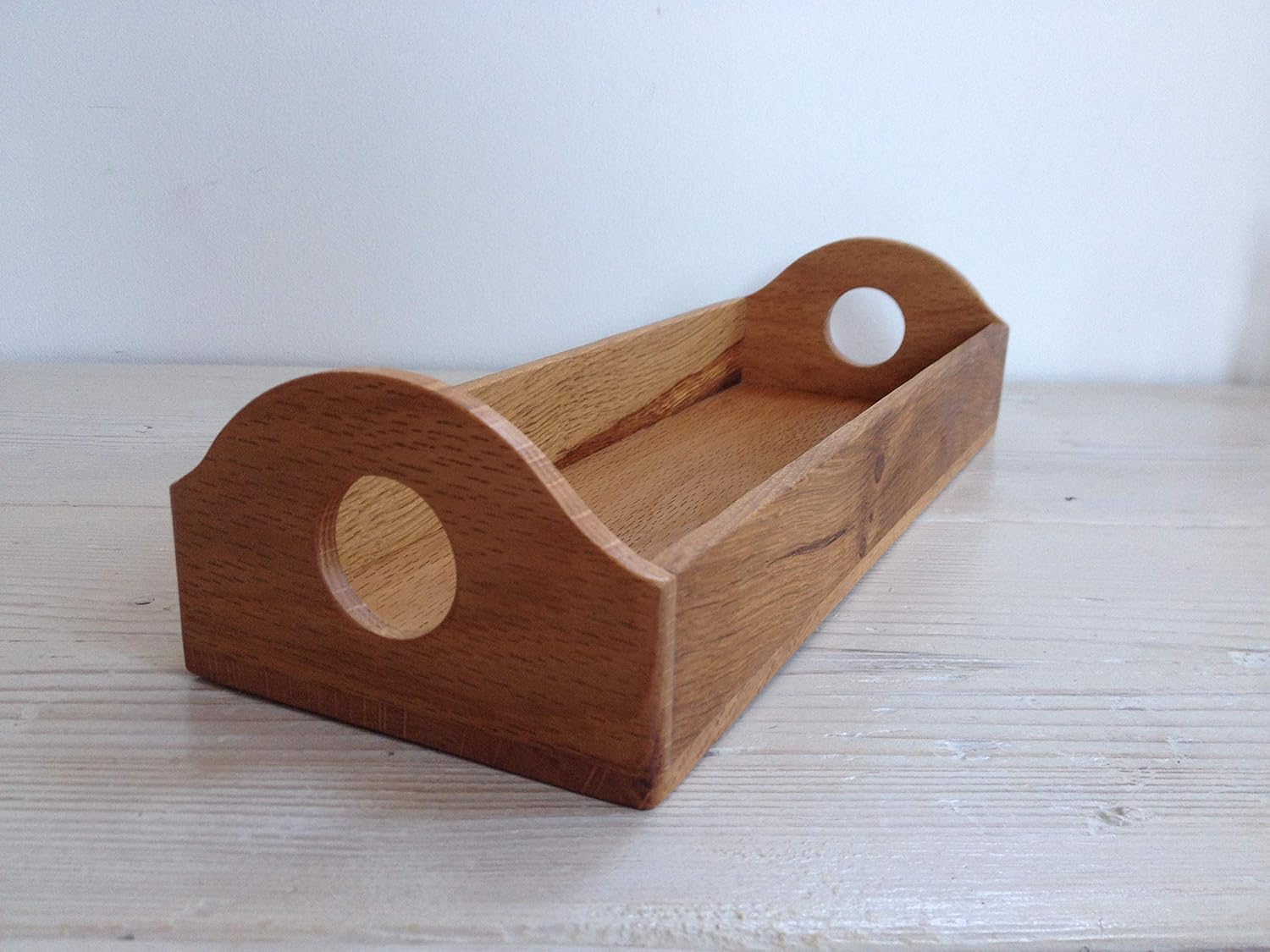 Wooden drinks serving tray handmade from Scottish Oak wood: Amazon.co ...