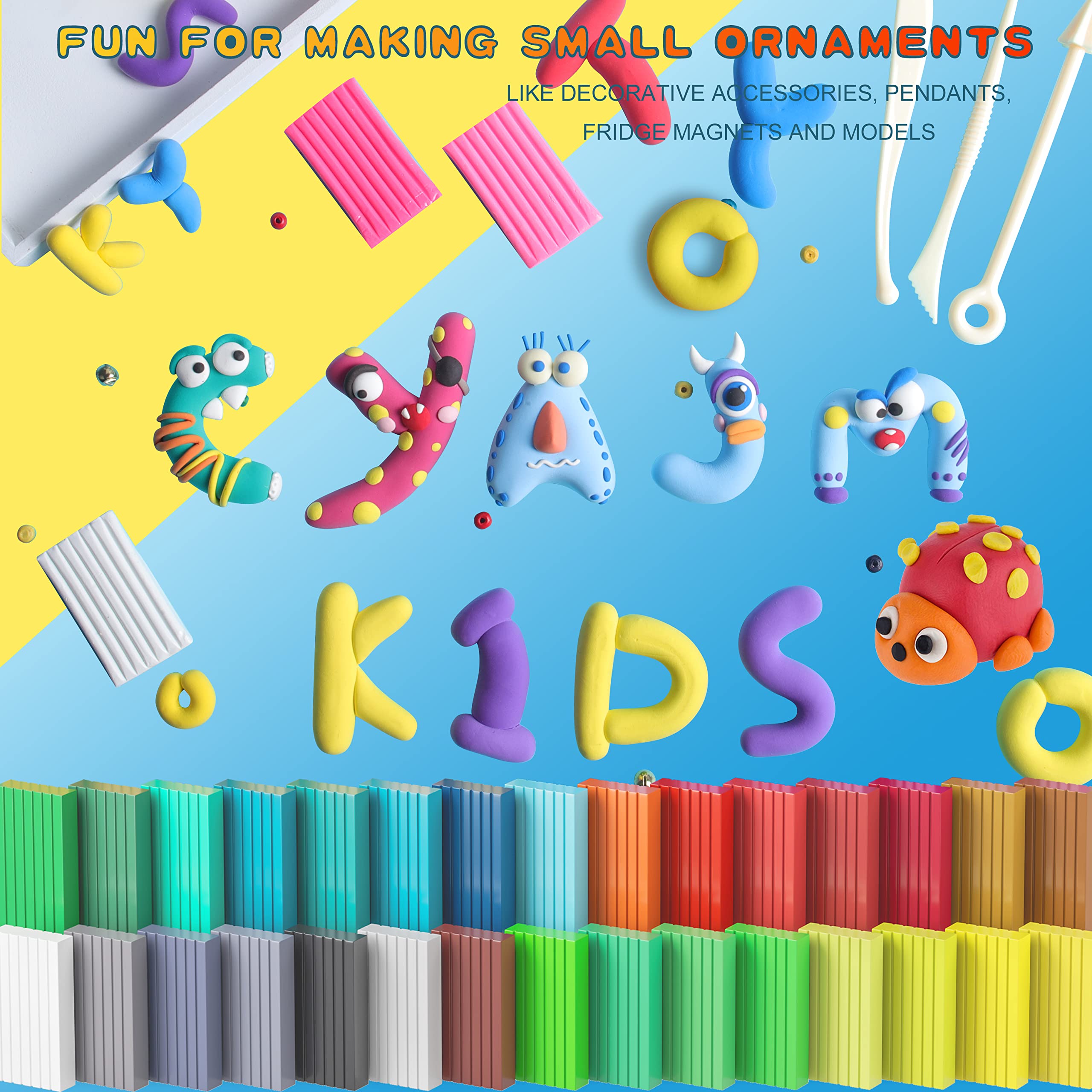 Mua Polymer Clay Kit,Clay Sets 50 Colors Modeling Clay for Kids Oven ...