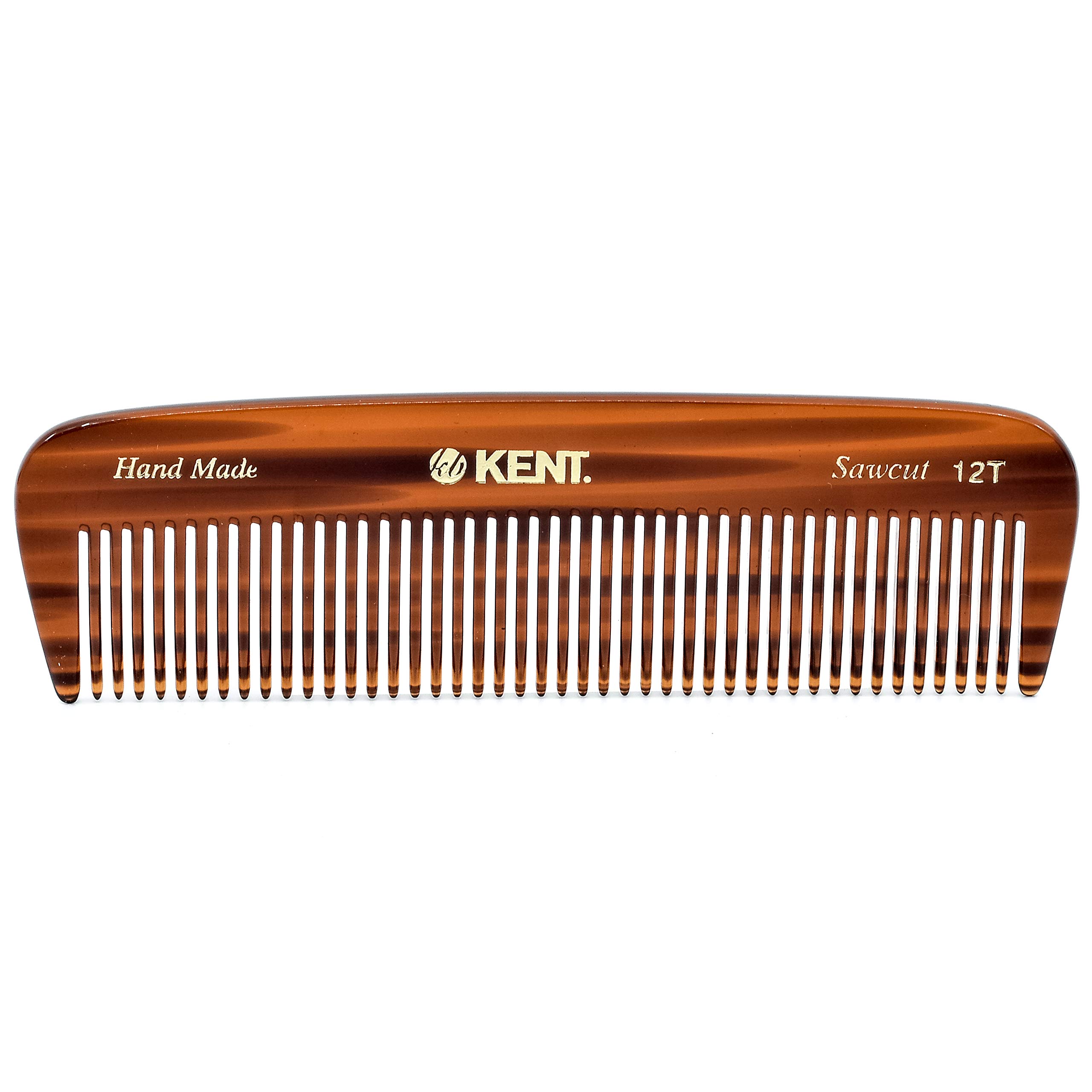 Kent 14T 6.5"/170mm All Course Hand Made Comb for Men - Sawcut, Medium ...