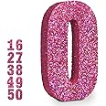 Amazon.com : Eploger 10 Inch Pink Glitter Number Sign 1 Birthday ...