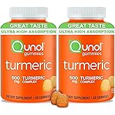 Amazon.com: Qunol Zero Sugar Turmeric Gummies, Gummy with 500mg ...