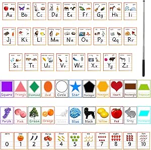 Amazon.com : 59 Pieces Alphabet Bulletin Board Set, Manuscript ABC ...