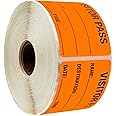 Amazon.com : Orange Visitor Pass / 500 Fluorescent Orange Visitor ...