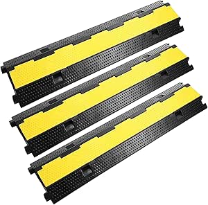 Amazon.com: Reliancer 3 Pack Dual Channel Rubber Cable Protector Ramp 2 ...