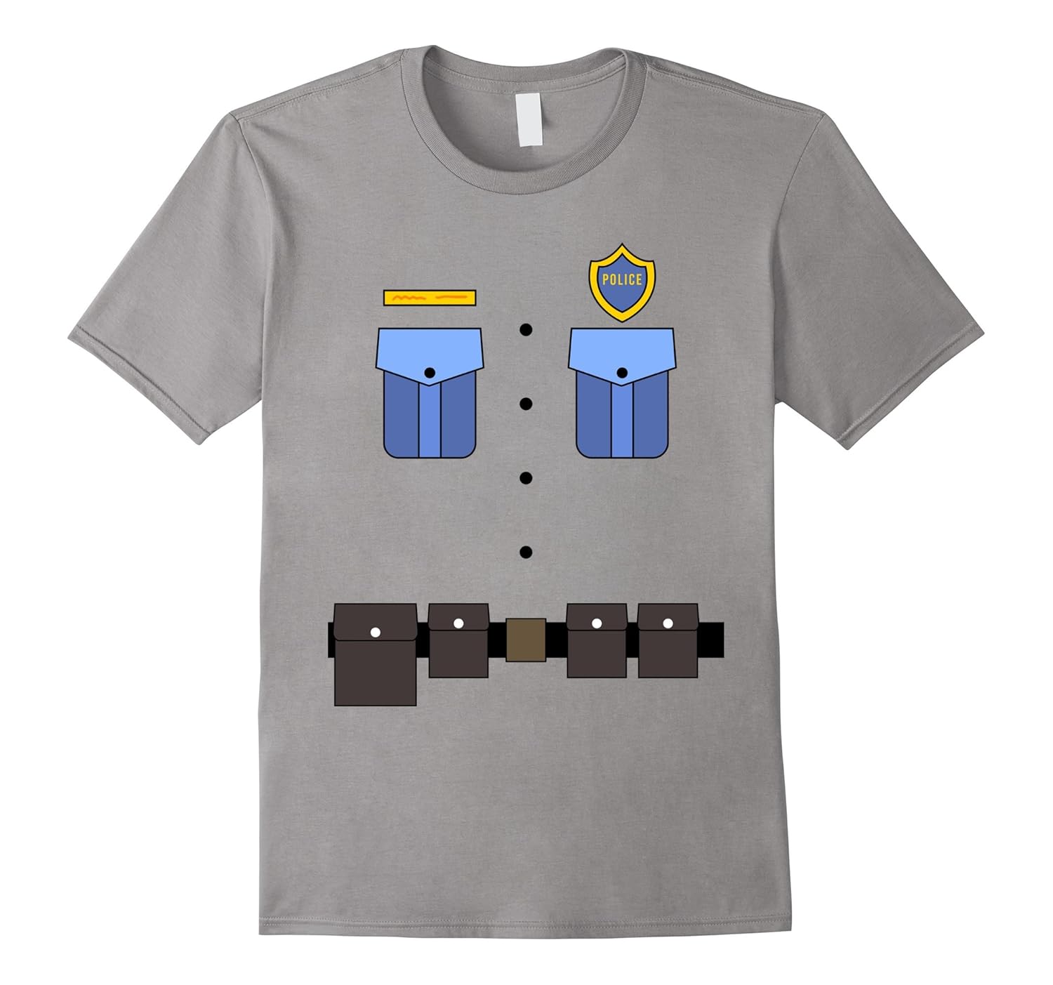 Police Uniform Costume T-Shirt | Halloween Cop Shirt-T-Shirt – Managatee