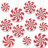 Amazon.com: 48 Pieces Peppermint Candies Cutouts Christmas Home ...