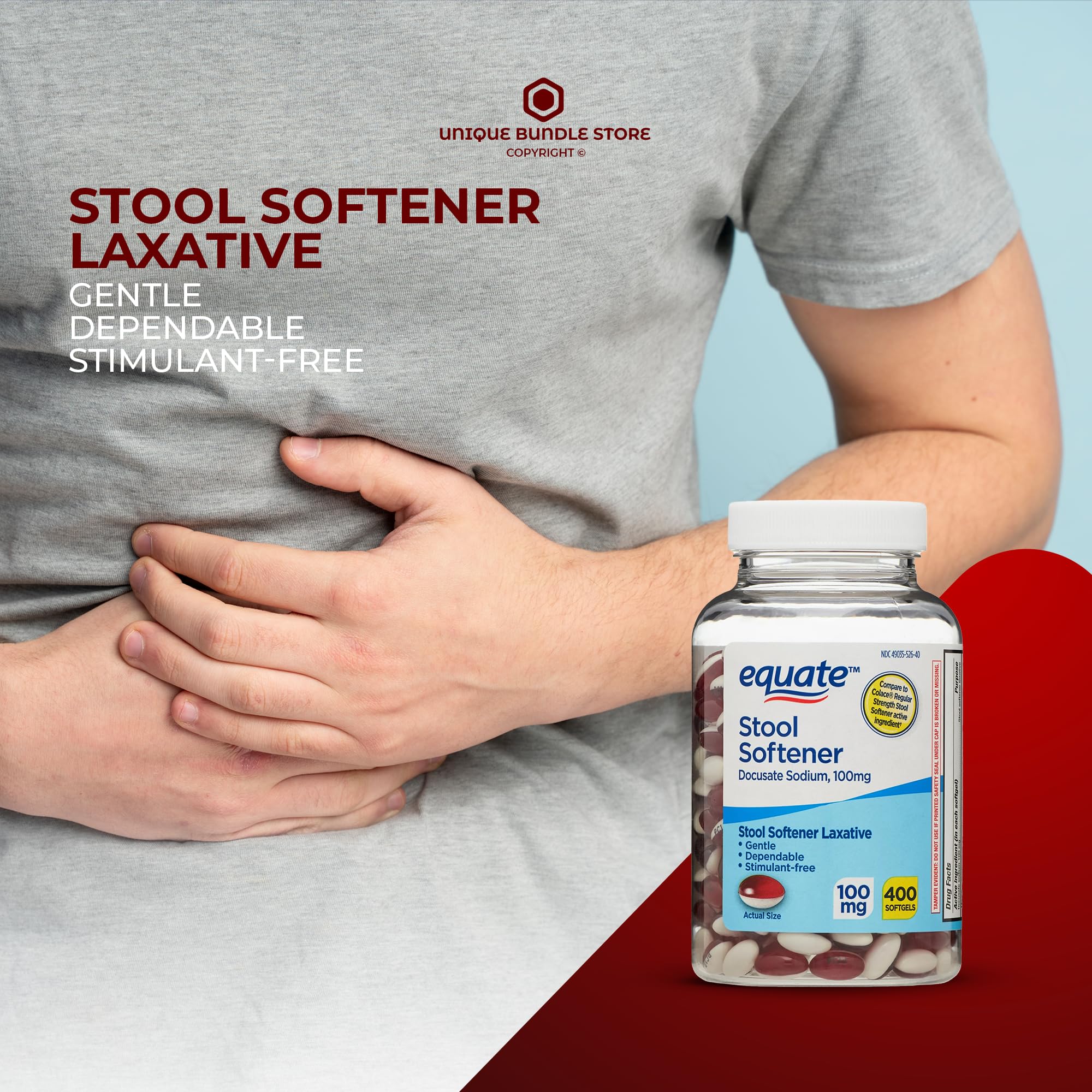 Mua Equate, Stool Softeners Softgels 100mg, 400 Count Stool Softener ...