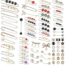Small Clothes Pins 75 PCS Pearl Brooch Safety Pins, Fancy Safety Pins ...