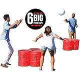 GoSports Giant Wooden Playing Dice Set for Jumbo Size Fun (Includes 6 ...