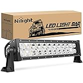 Amazon.com: Nilight 13.5Inch Side Shooter LED Light Bar Quadruple Row Spot Flood Combo Lights w ...