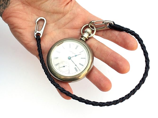 Amazon.com: Braided Leather Pocket Watch Chain - Small Size: Handmade