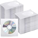 Amazon.com: 1000 pcs White CD DVD Paper Sleeves Envelopes with Flap and ...