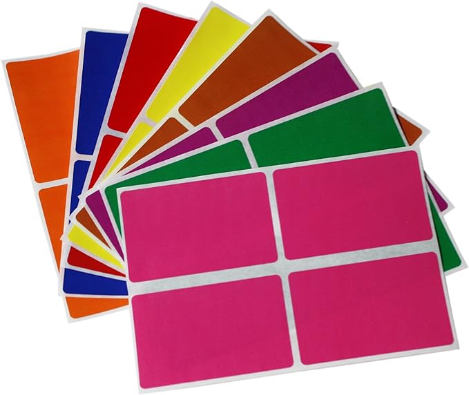 Royal Green Moving Sticker Color Code Labels in 8 Assorted Colors 3 x 2 ...