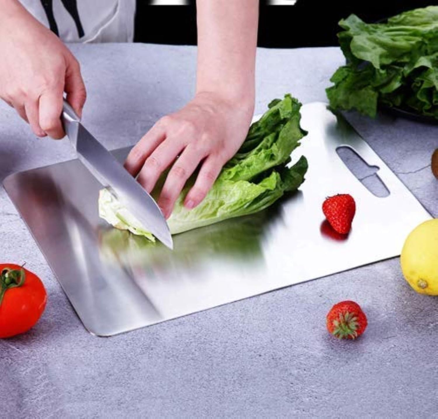 Buy Disha Enterprise Stainless Steel Chopping Board for Cutting/Slicing ...