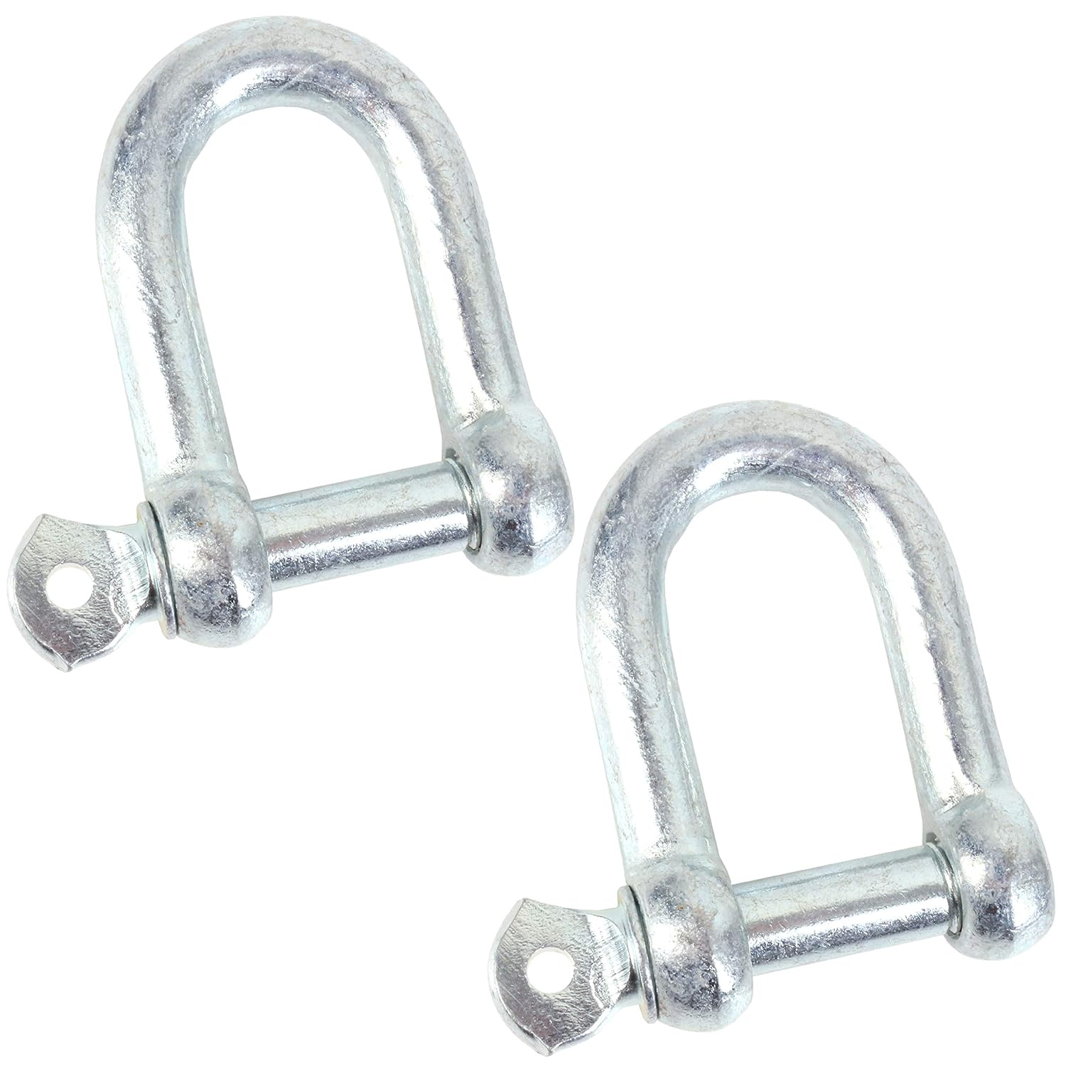 2x Extra Large D Shackles M12 (12mm) Bright Zinc Plated (BZP) Steel ...